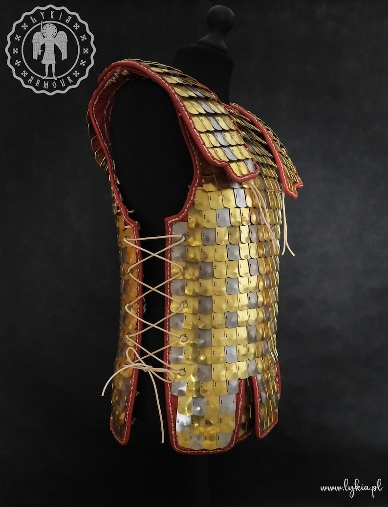 Roman Scale Armor. Brass and Steel Scales Copper Wire. Second - Etsy