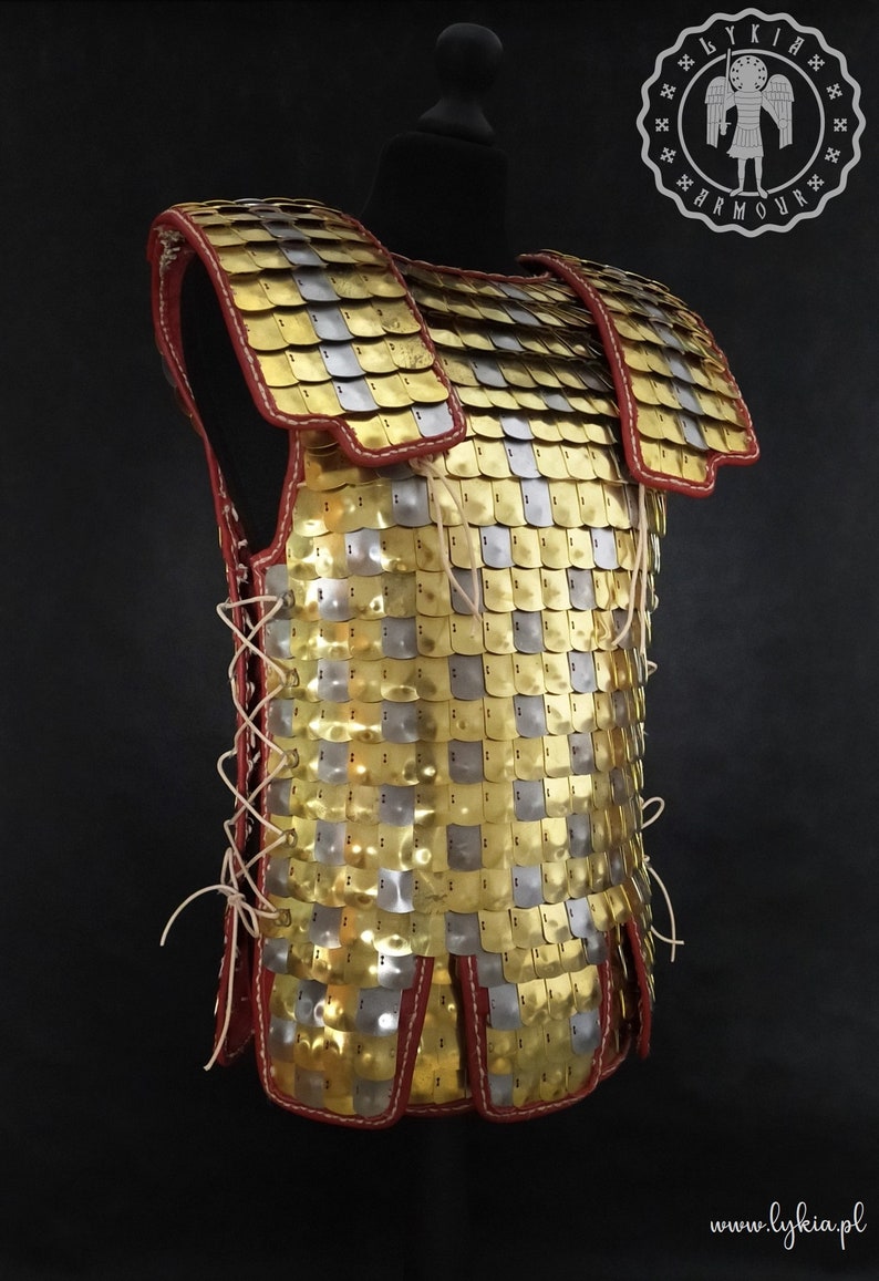 Roman Scale Armor. Brass and Steel Scales Copper Wire. Second - Etsy