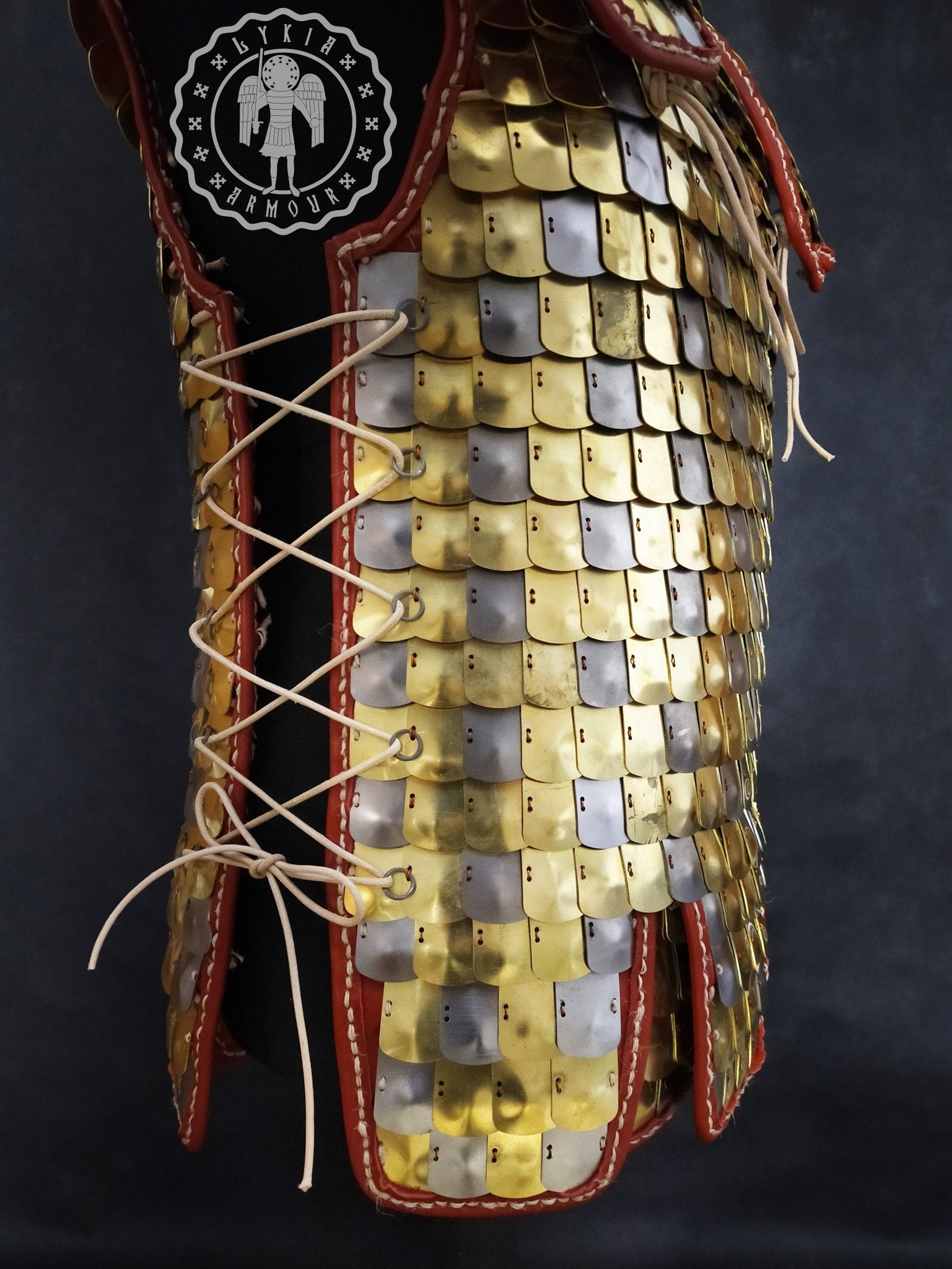 Roman Scale Armor. Brass and Steel Scales, Copper Wire. Second Version ...