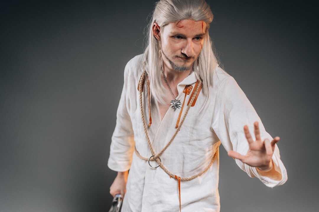 Basic Witcher Set / Shirt Pants Shoes Cloak / Larp / Cosplay. Custom ...