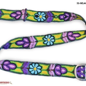 Embroidery Belts Size Large "midnight Bouquet" - Wool Wide Belt ...