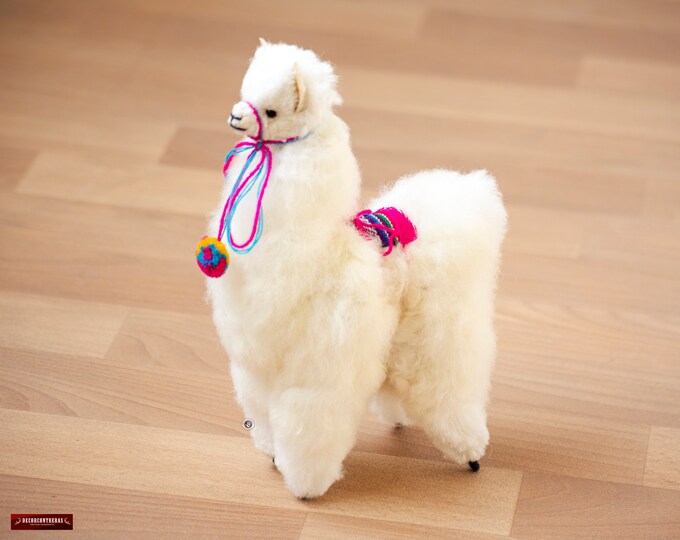 Peruvian Handmade Baby Alpaca Stuffed Animal Plush Llama 8.6tall Fur ...