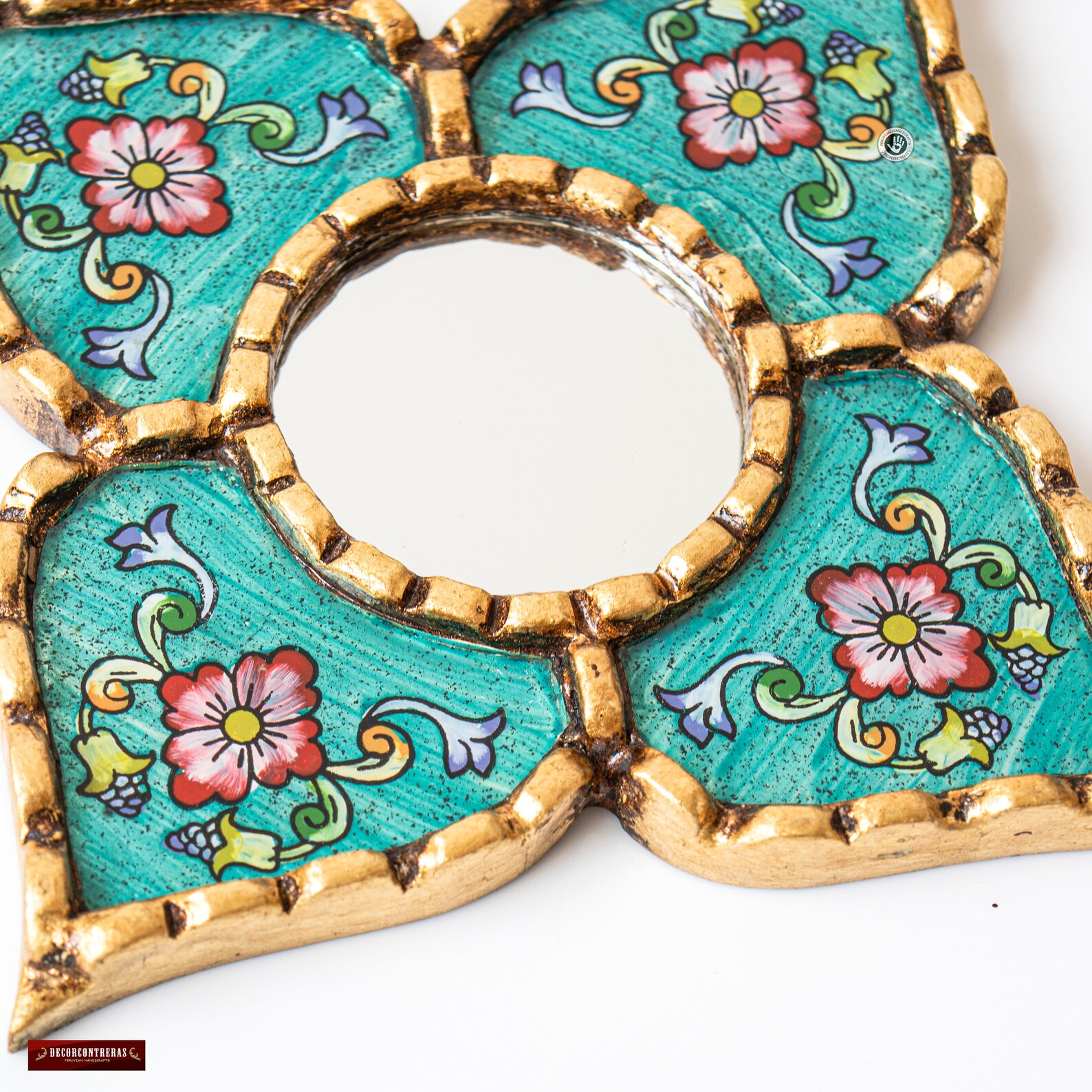 Peruvian Small Turquoise Mirror for Wall Art Room Decoration - Etsy