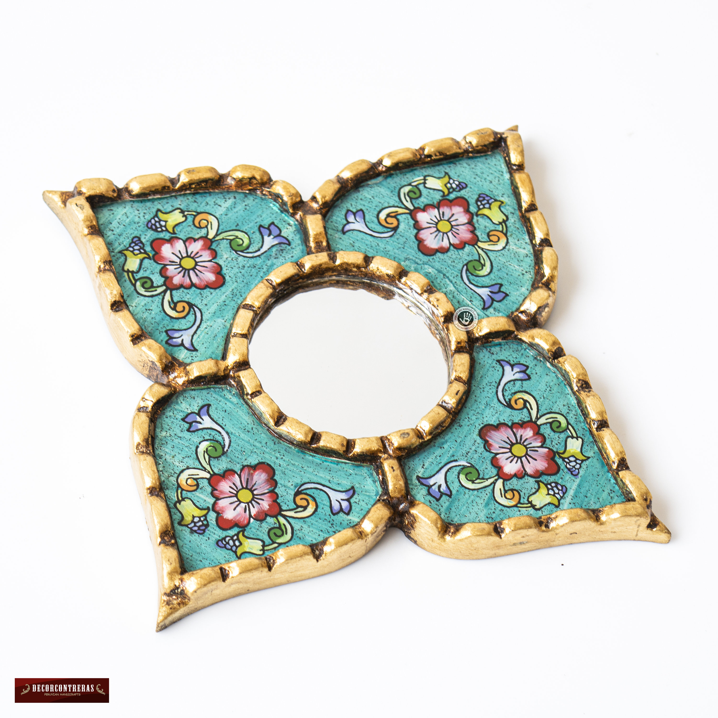 Peruvian Small Turquoise Mirror for Wall Art Room Decoration - Etsy
