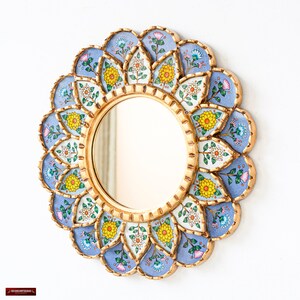 Peruvian Accent Round Mirror 17.7" for Wall Home Decor | Wall Hanging ...