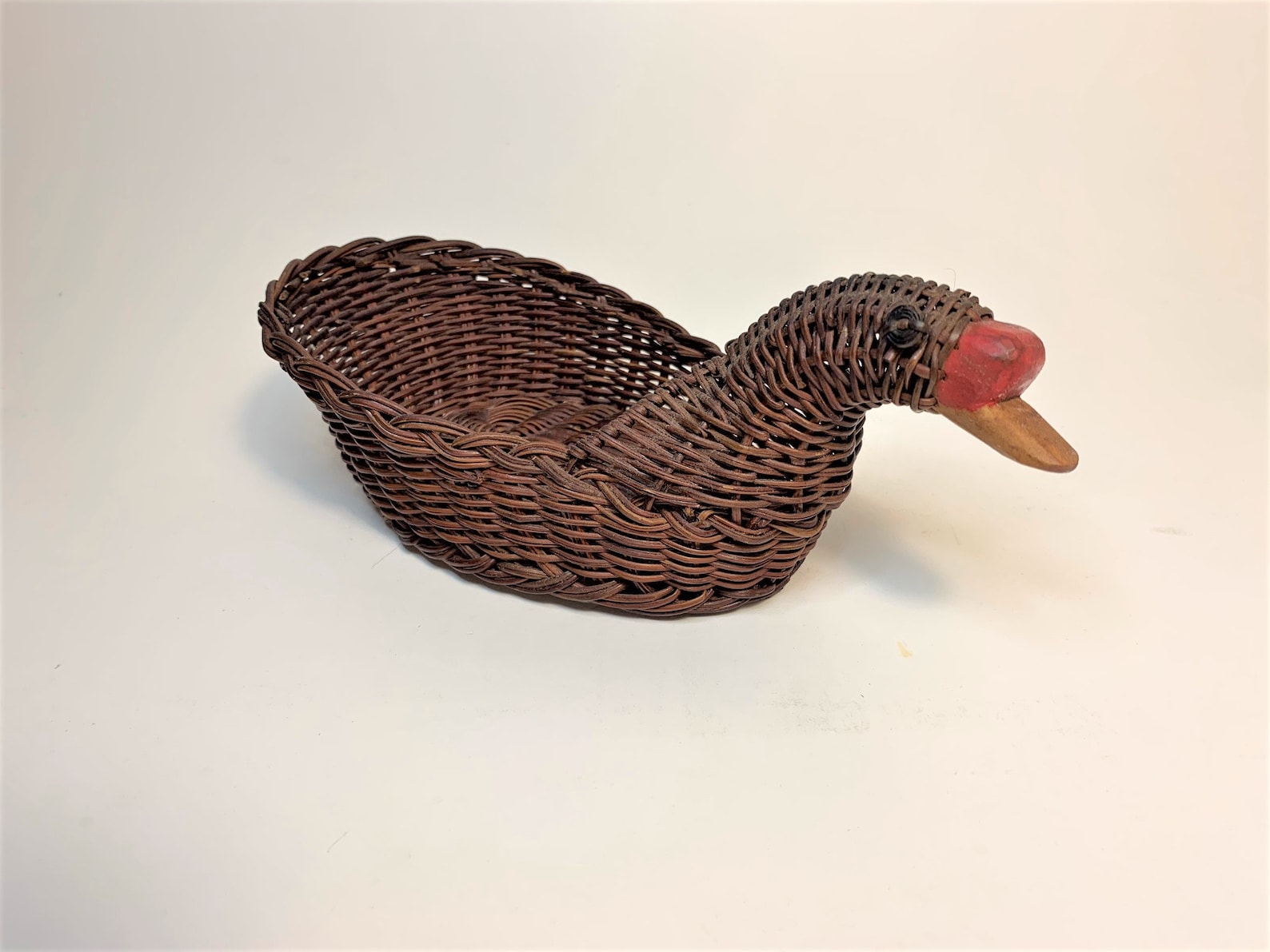 Vintage Handmade Wicker Duck Goose Basket With Wood Bill - Etsy UK