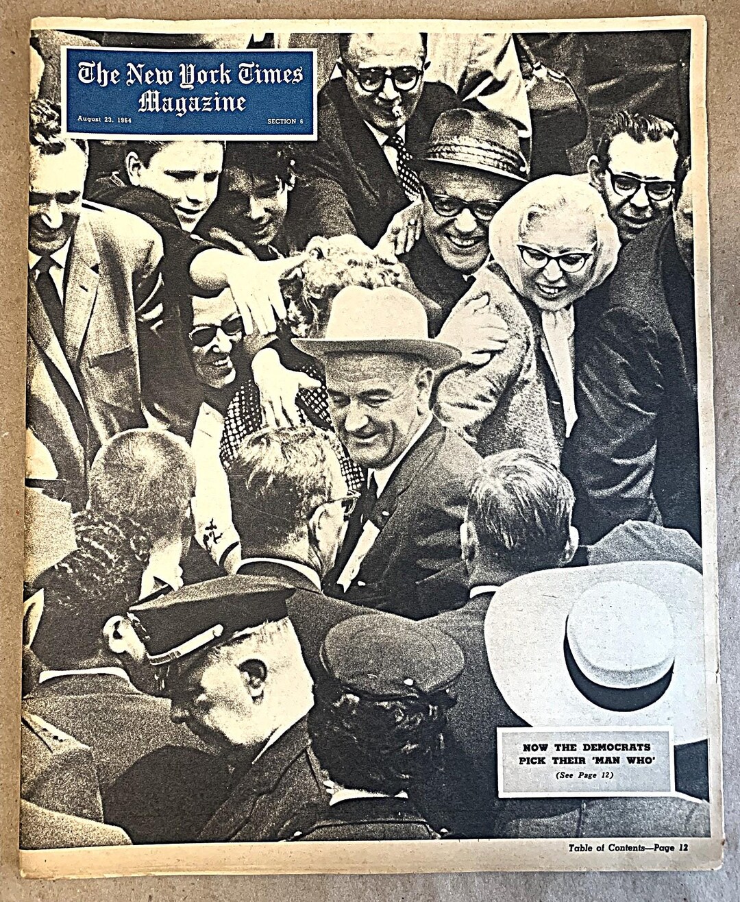 1964 New York Times Magazine Democrats Pick LBJ, Analysis of White ...