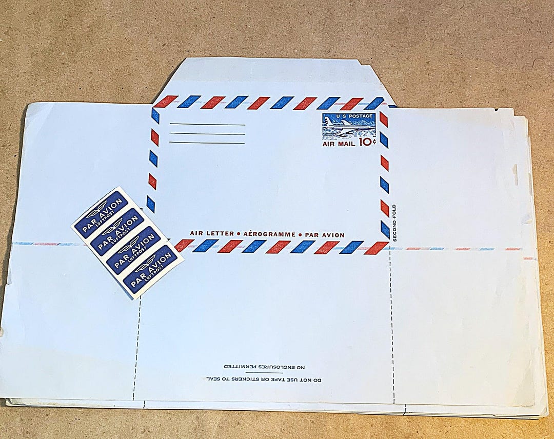 1950's Lot of Air Mail Air Letters and Luftpost Par Avion Stickers - Etsy