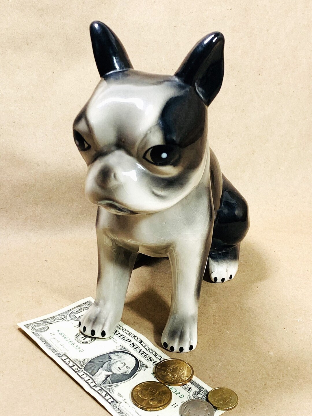 Vintage Ceramic Bank French Bull Dog - Etsy