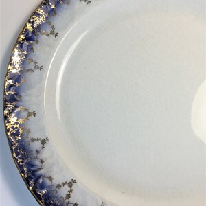 Antique Victorian Era Blue Flow Plate - Etsy