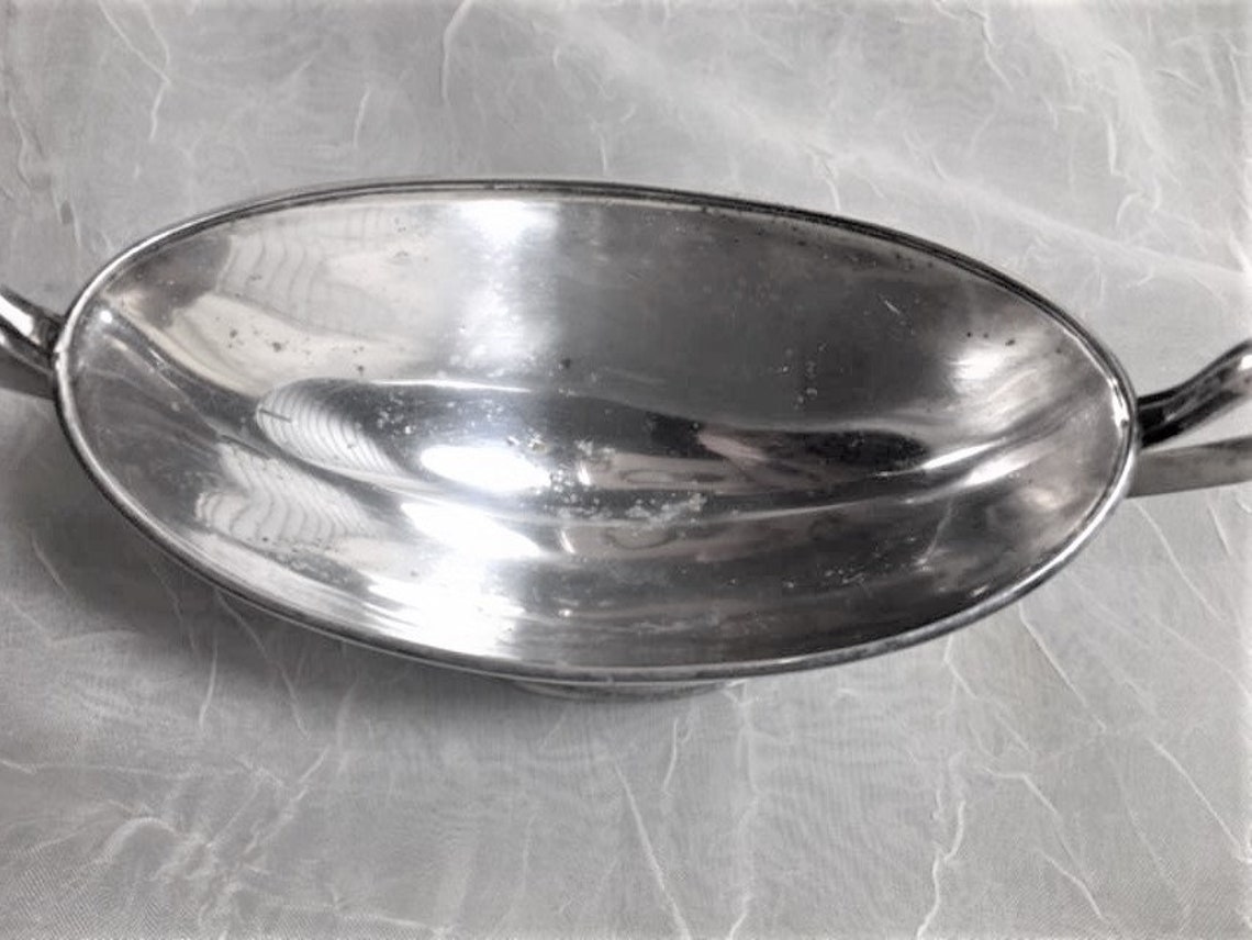 Master Salt Cellar With Cobalt Glass Liner and Spoon Barker Ellis Art ...