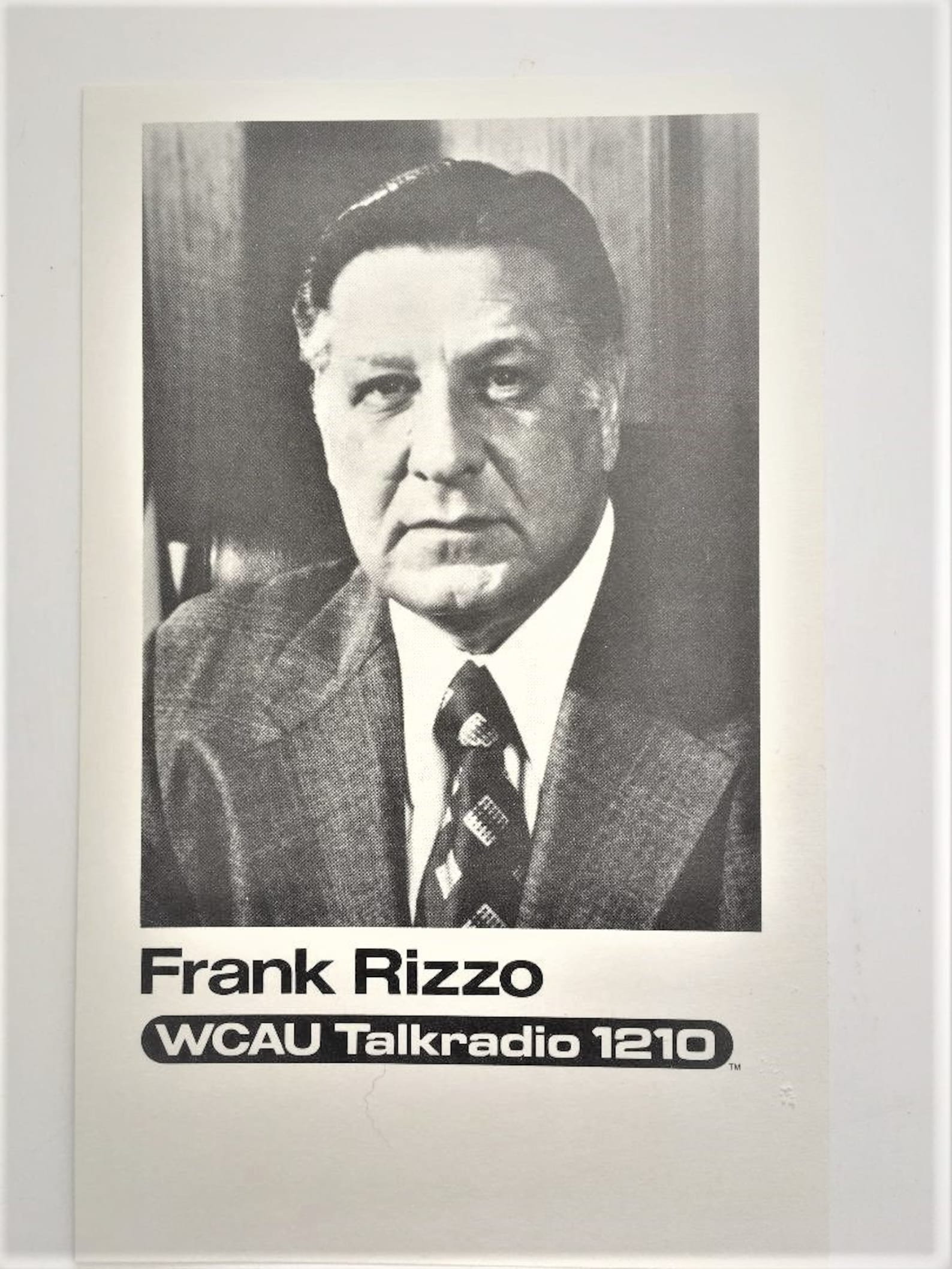 Frank Rizzo Photo Card WCAU Talkradio Memorabilia - Etsy