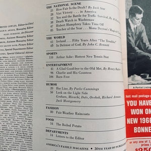 1966 Look Magazine Features Arthur Ashe-new Tennis Star Sofia Loren ...