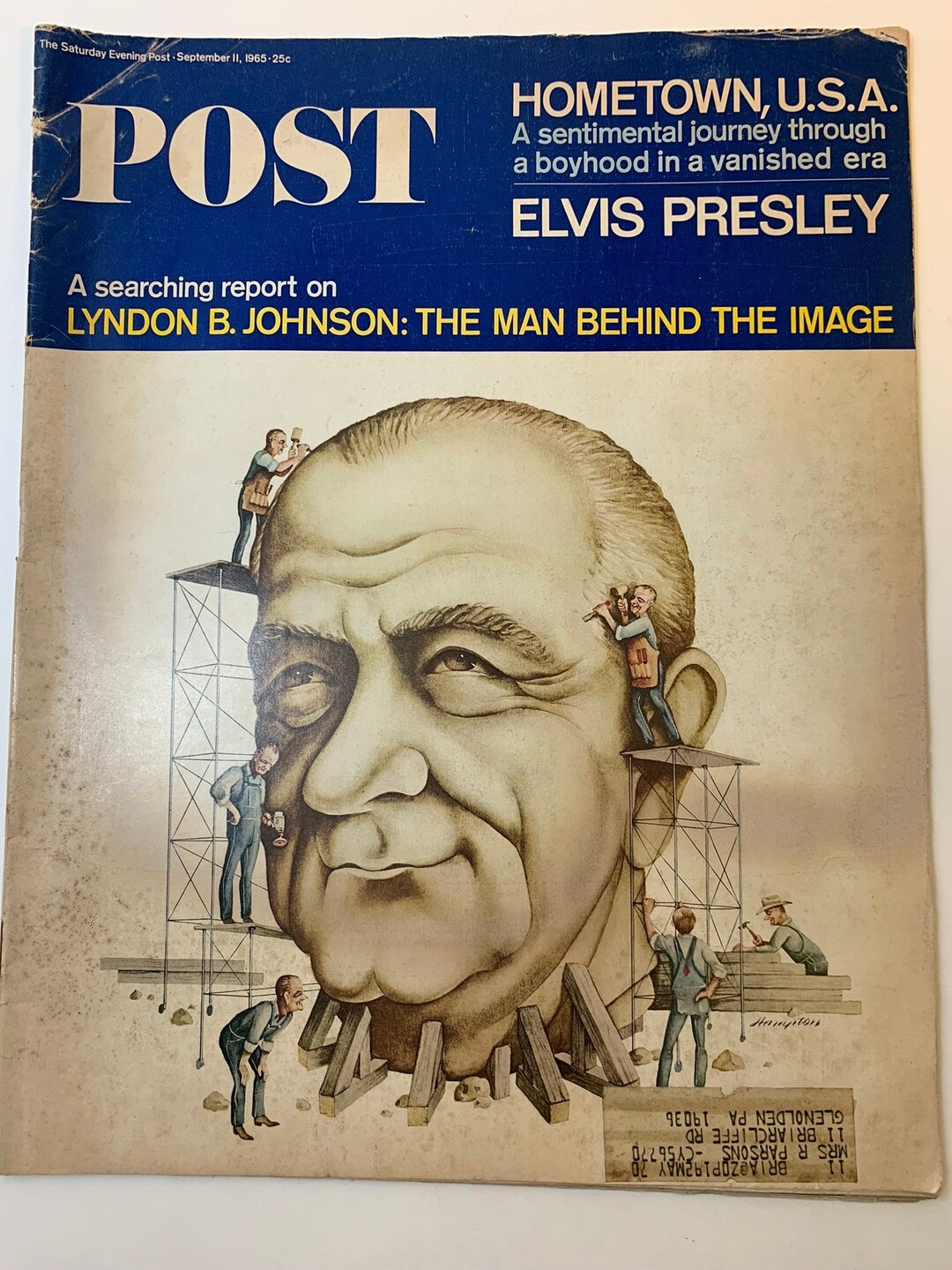 1965 POST Magazine Features Lyndon B. Johnson Elvis Presley - Etsy