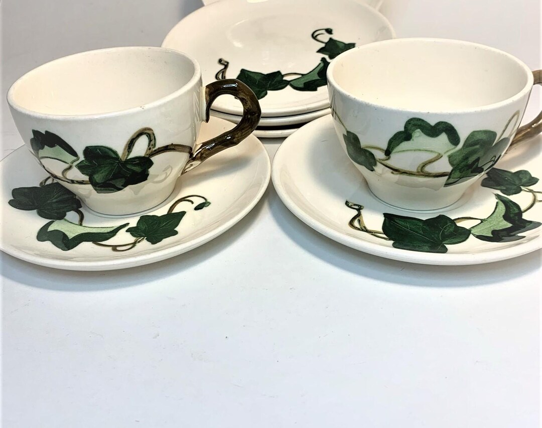 Classic Mid Century California Ivy Cup & Saucer Sets (2) - Etsy