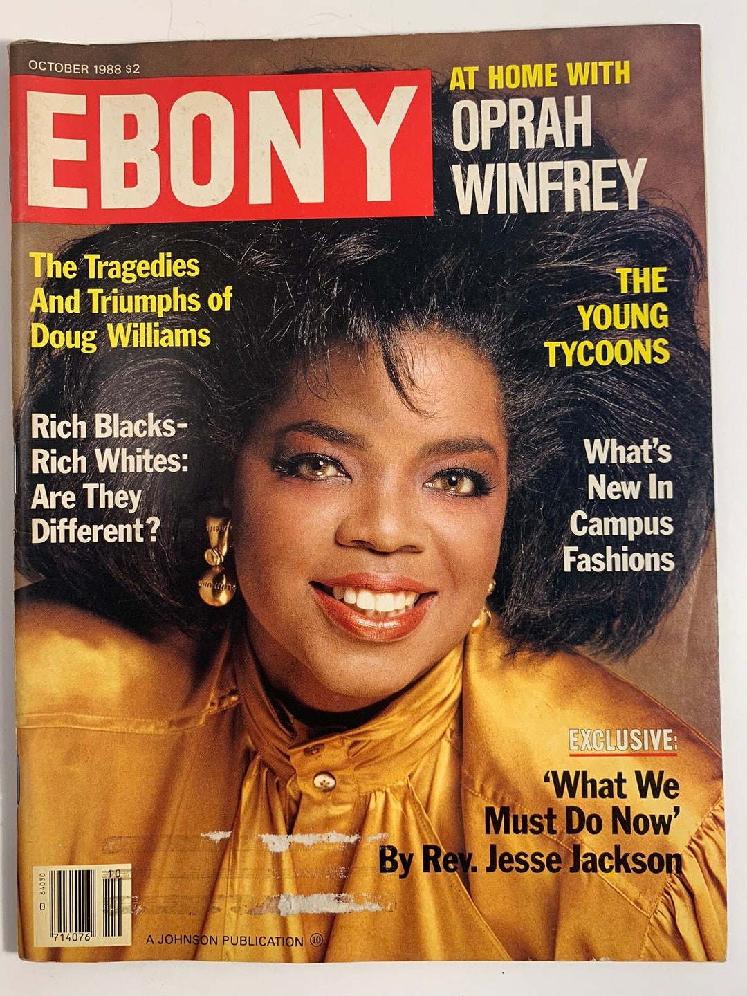1988 Ebony Magazine Features Oprah Winfrey AKA Sorority 80 - Etsy
