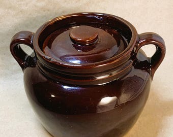 Vintage BOSTON DURKIN PARK 3-quart New England Stoneware Bean Pot With ...