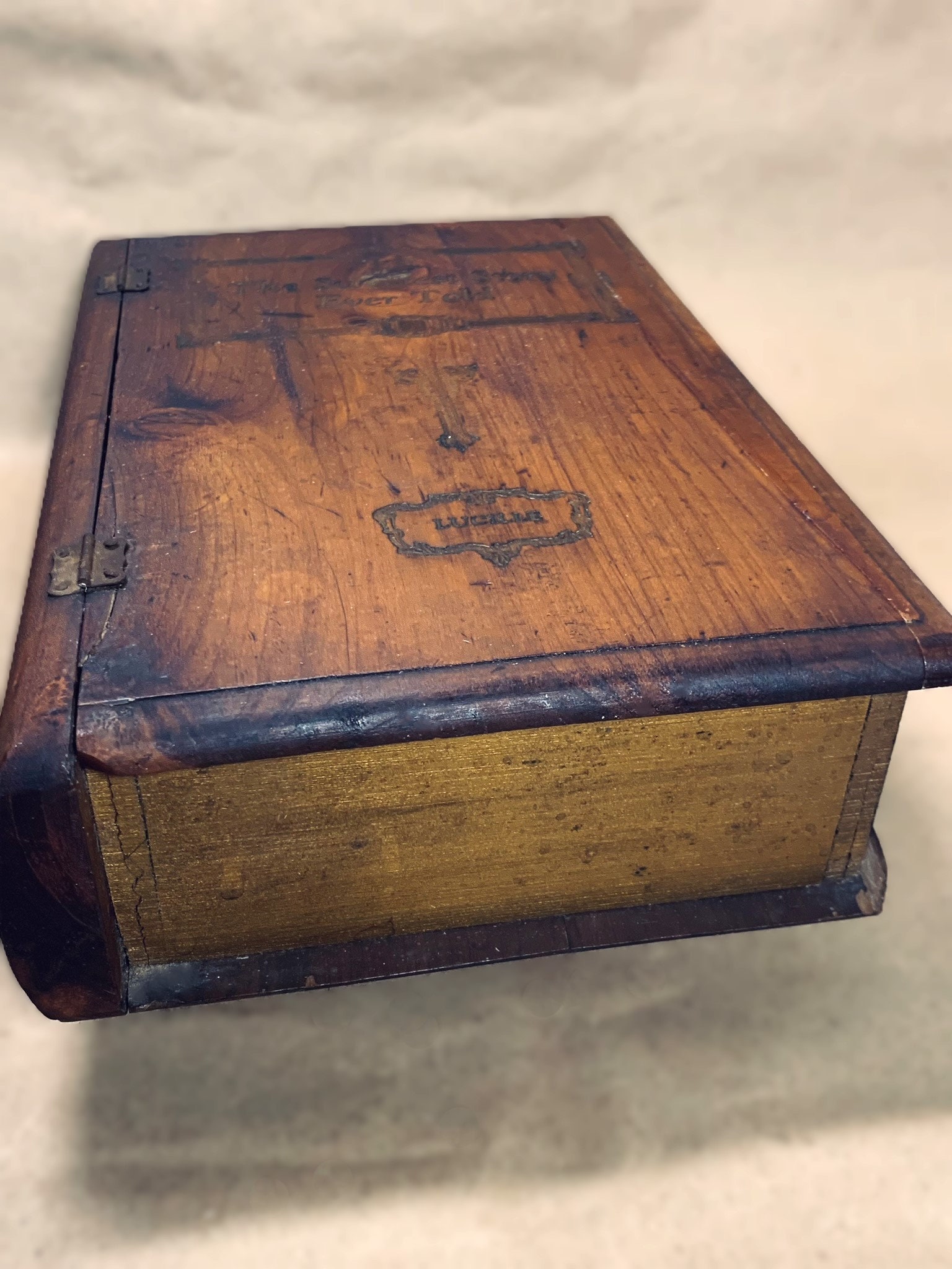 Vintage Cedar Wood Bible Box - Etsy
