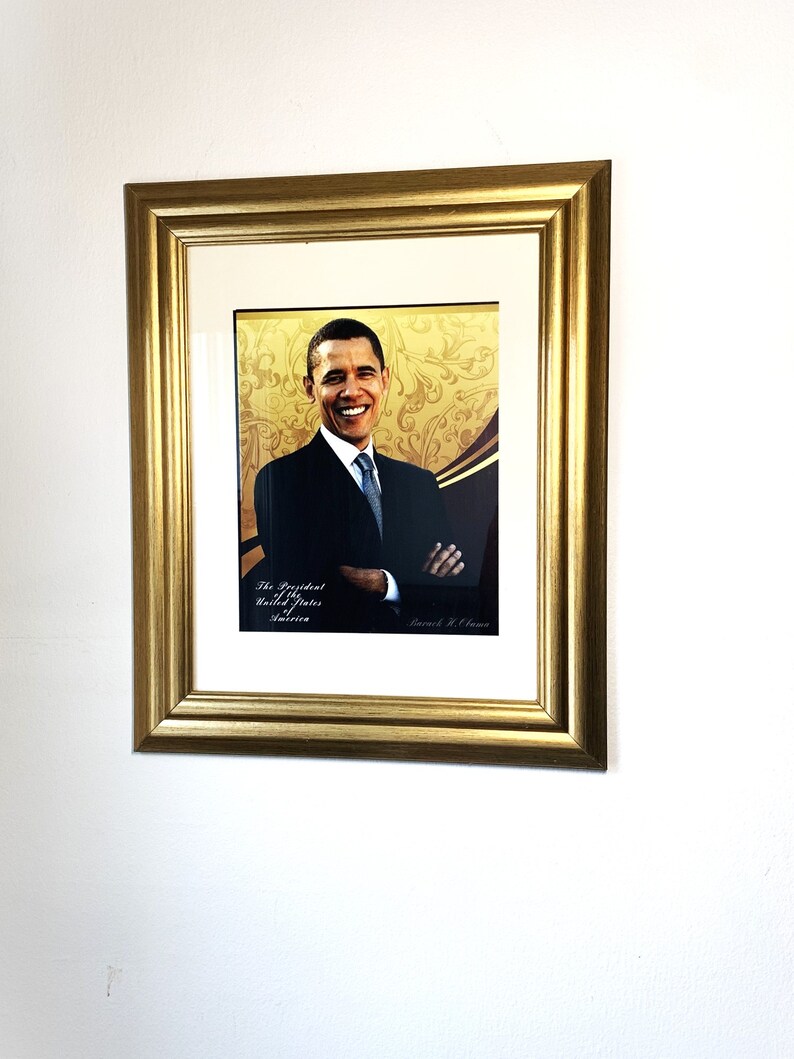 Framed Portrait Print Barack Obama Presidential Memorabilia - Etsy