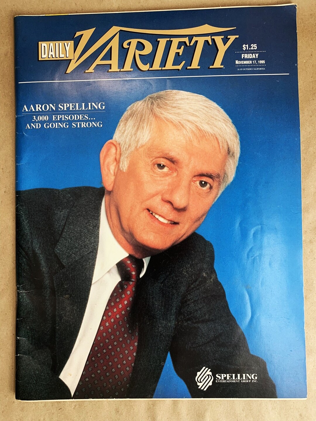 1995 the Daily Variety Magazine Commemorating Aaron Spelling Hollywood ...