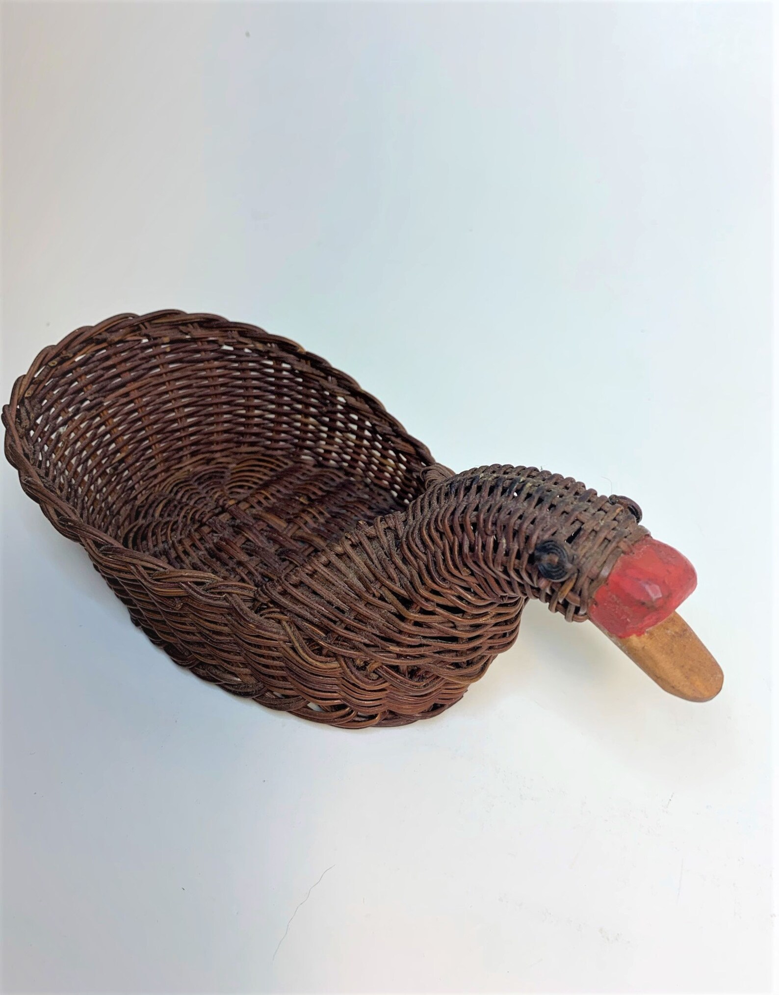 Vintage Handmade Wicker Duck Goose Basket With Wood Bill - Etsy UK