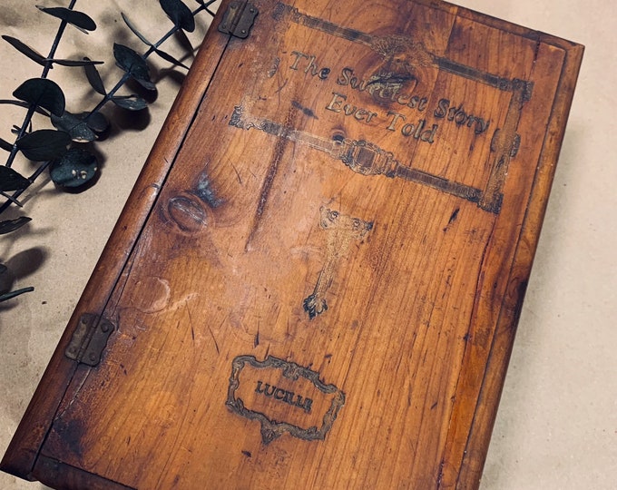 Vintage Cedar Wood Bible Box - Etsy