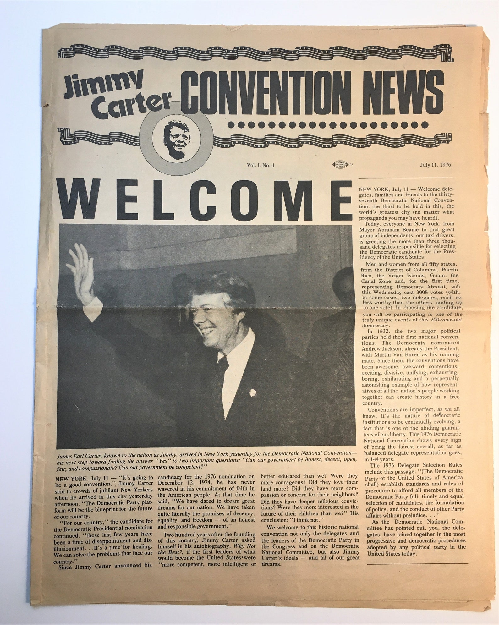 Jimmy Carter Campaign News July 1976 - Etsy