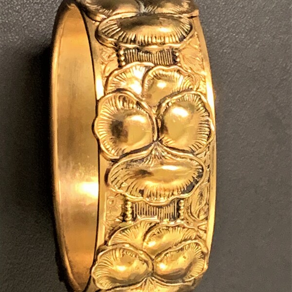 Floral Cuff Bracelet - Etsy