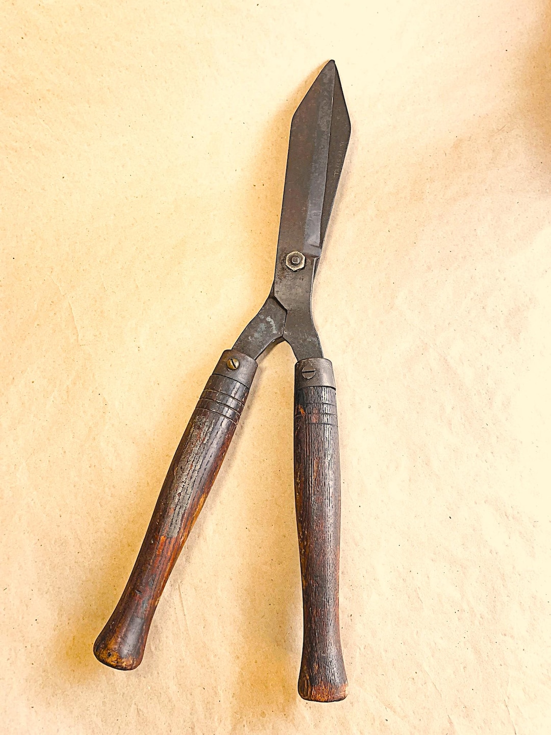 Vintage Large 23" Wood Handled Garden Hedge Clippers Shears - Etsy