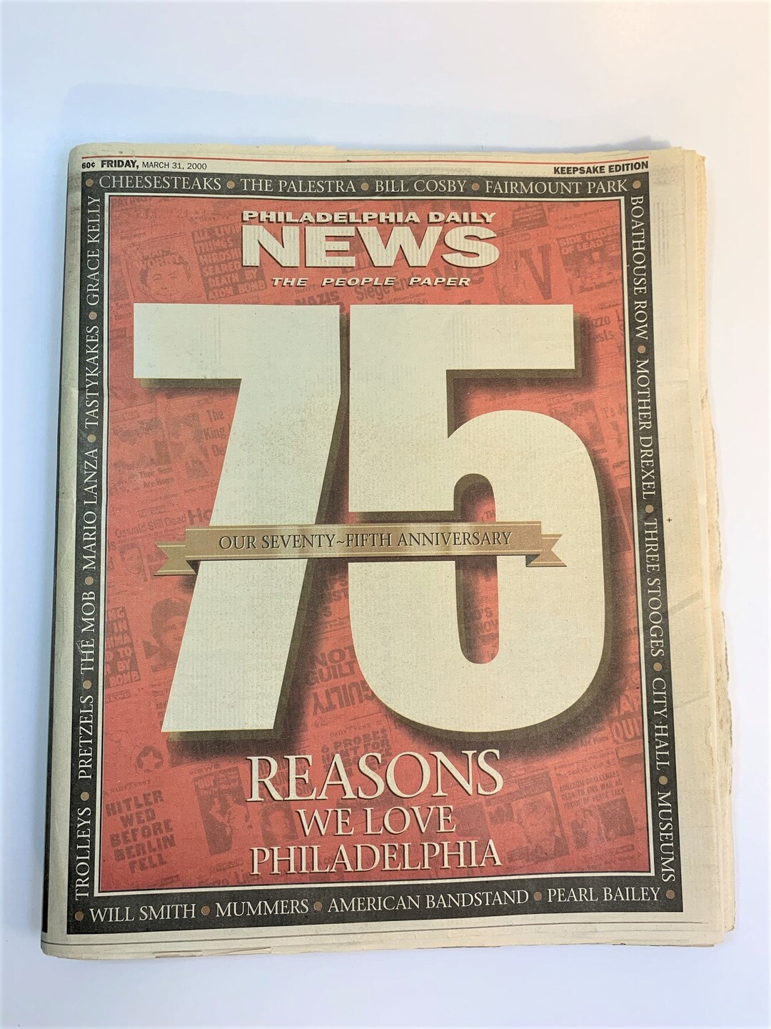 March 31, 2000 75th Anniversary Edition Philadelphia Daily News in ...