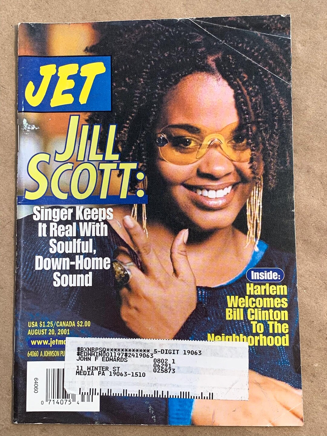 2001 Jet Magazine Features Jill Scott Harlem Welcomes Bill Clinton - Etsy