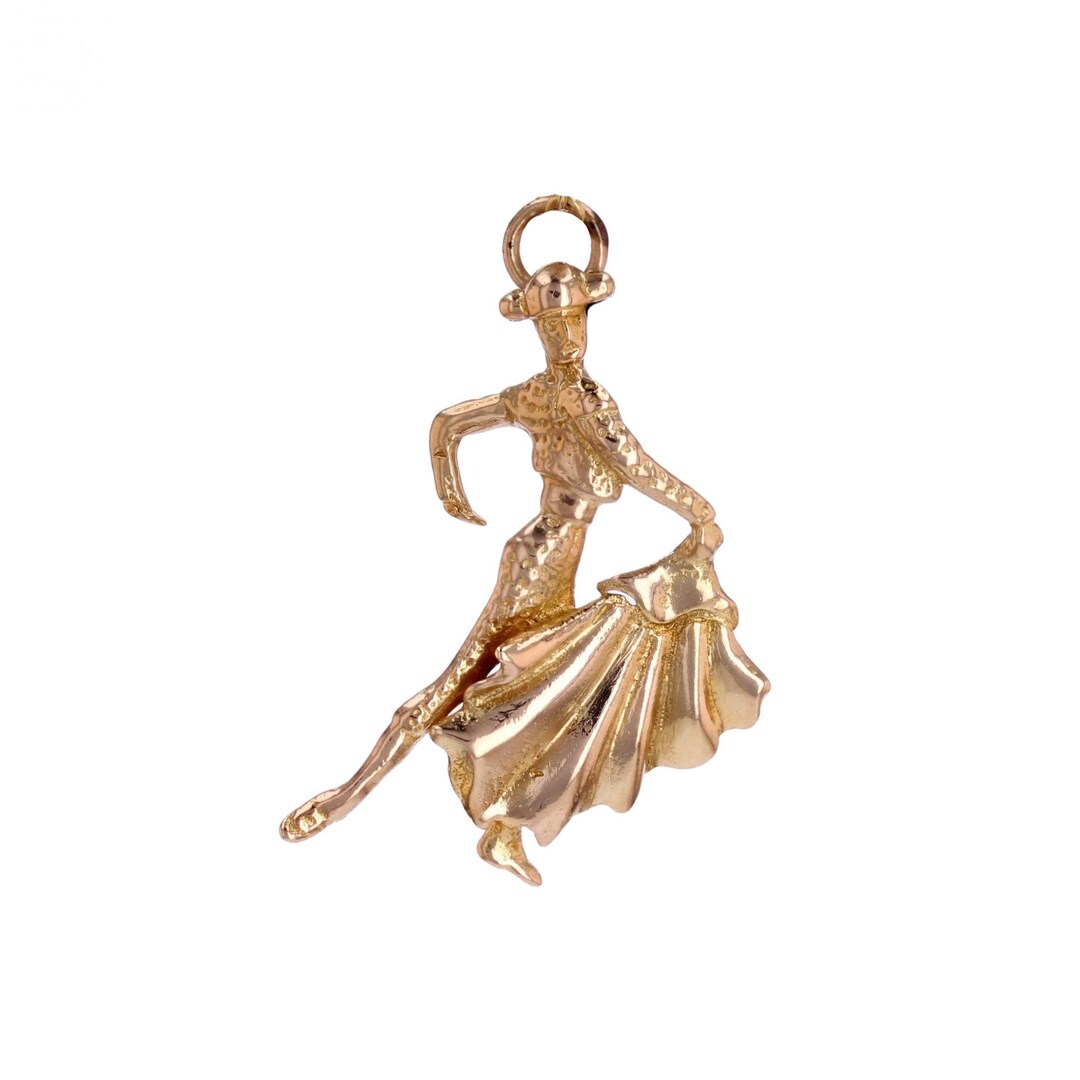 1960s 18 Karat Yellow Gold Matador Bullfighter Charm Pendant - Etsy