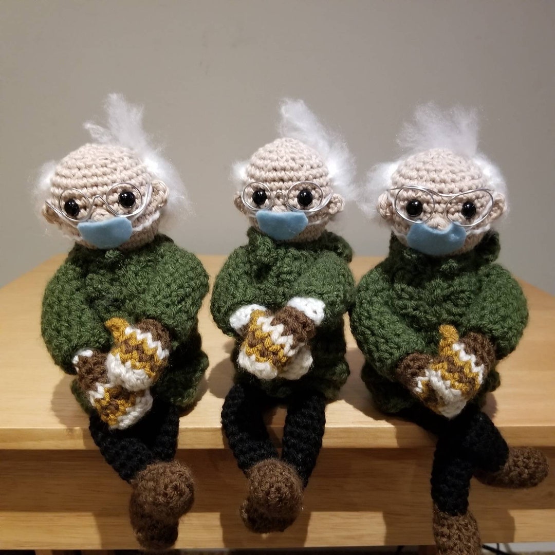 Crochet Bernie Sanders Mittens Plush Doll - Etsy