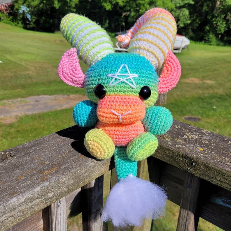 Crochet Baphomet Devil Goat Amigurumi Doll. 10% Donation Sent - Etsy