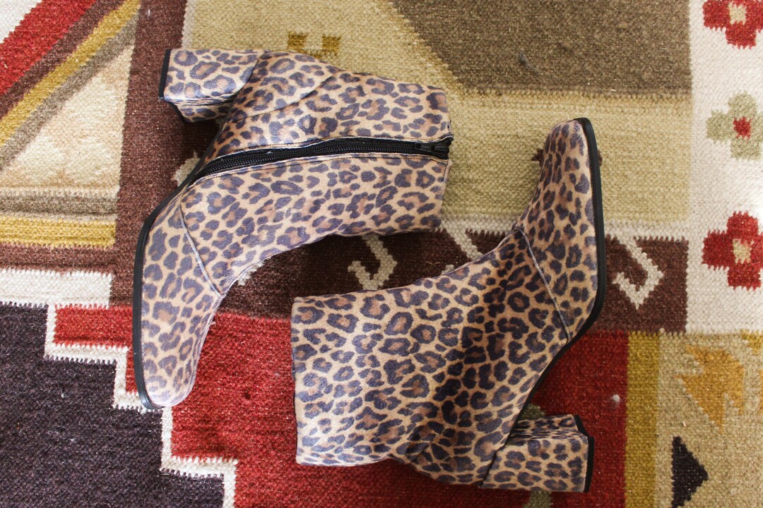Vintage VTG 90's 1990's Top End Australian Vintage Leopard Print Fabric ...