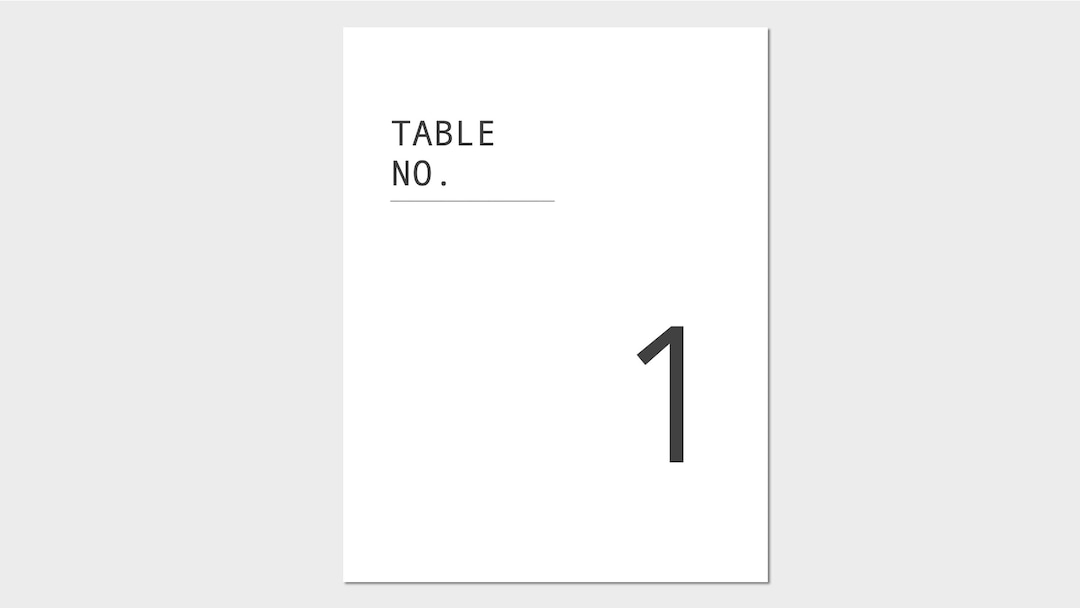 Printable Table Numbers | 1-50 | Modern Minimal Simple Design | Instant ...