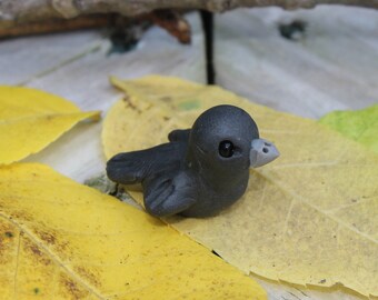 Polymer Clay Crow - Etsy