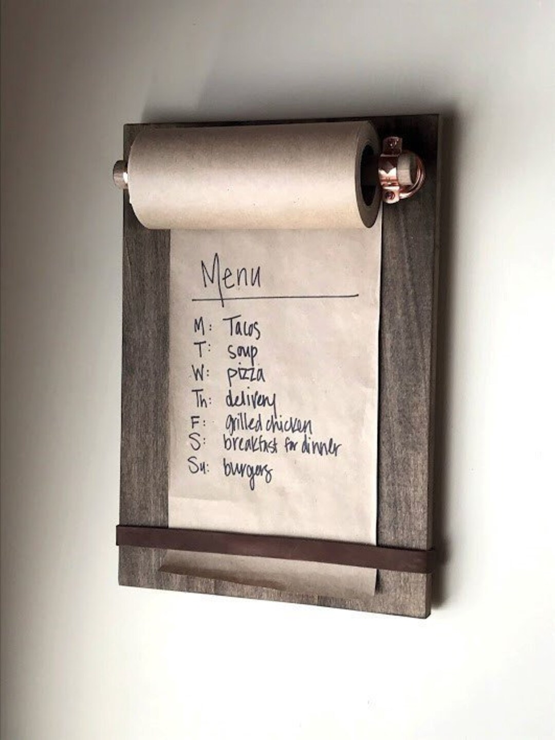 Paper Roll Dispenser Hanging Menu Planner Kraft Paper - Etsy UK