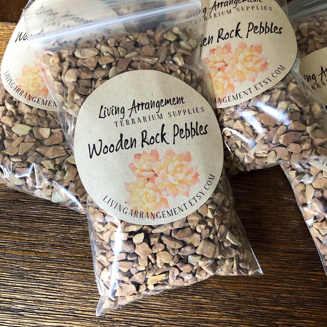Brown Wood Pebbles: Terrarium & Fairy Garden Building Supply - Etsy