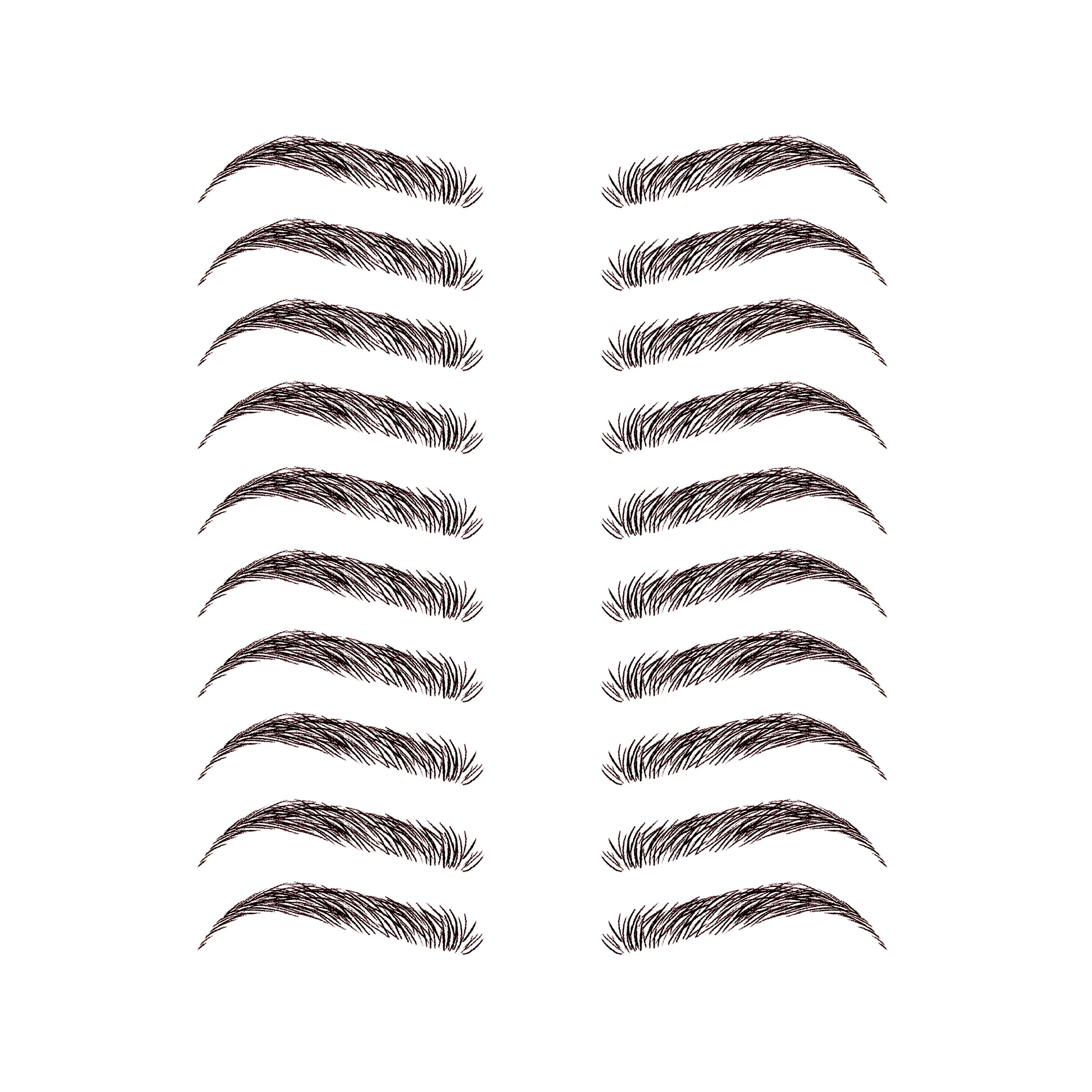 Instant Dark Brown Black Temporary Eyebrow Packs 10 Pairs, Easy ...