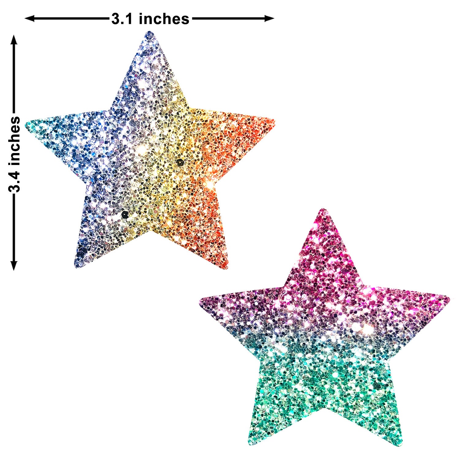 Super Sparkle Rock Kandi Chunky Glitter Starry Nights Pasties Nipple ...