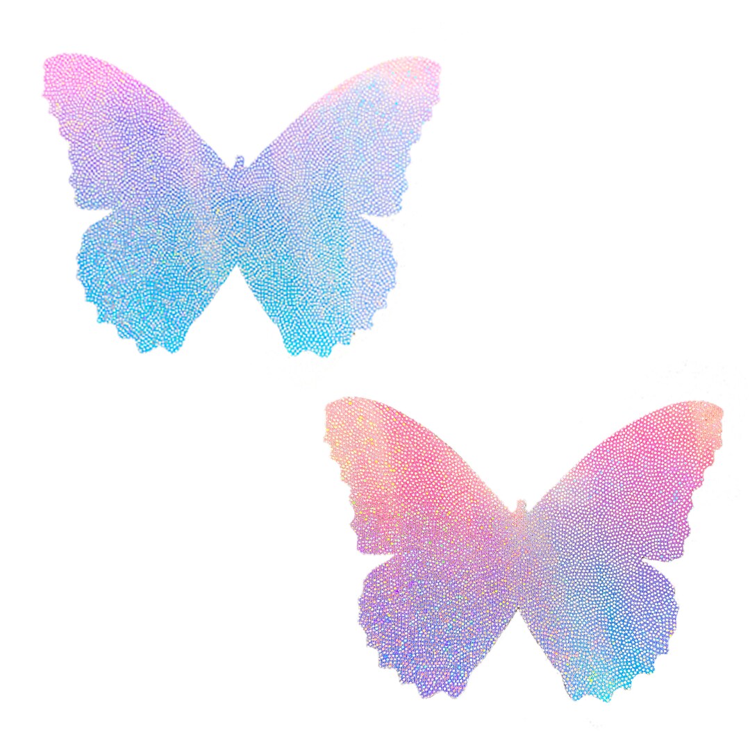 Tinkys Revenge Pink Blue Pastel Iridescent Holographic Butterfly Kisses ...
