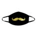 Mr. Mustachio Gold Glitter Black Face Mask for Festivals and - Etsy