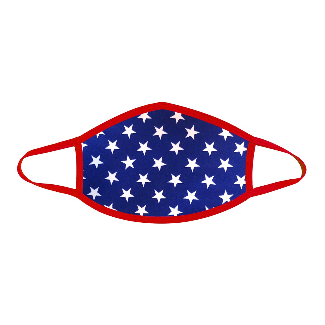 Murica Star Spangled Blue Red Face Mask for Festivals and Raves ...