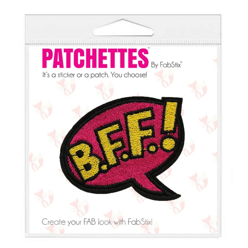 Fabstix BFF Forever Iron-on Patch Collectible Sticker Applique | Etsy