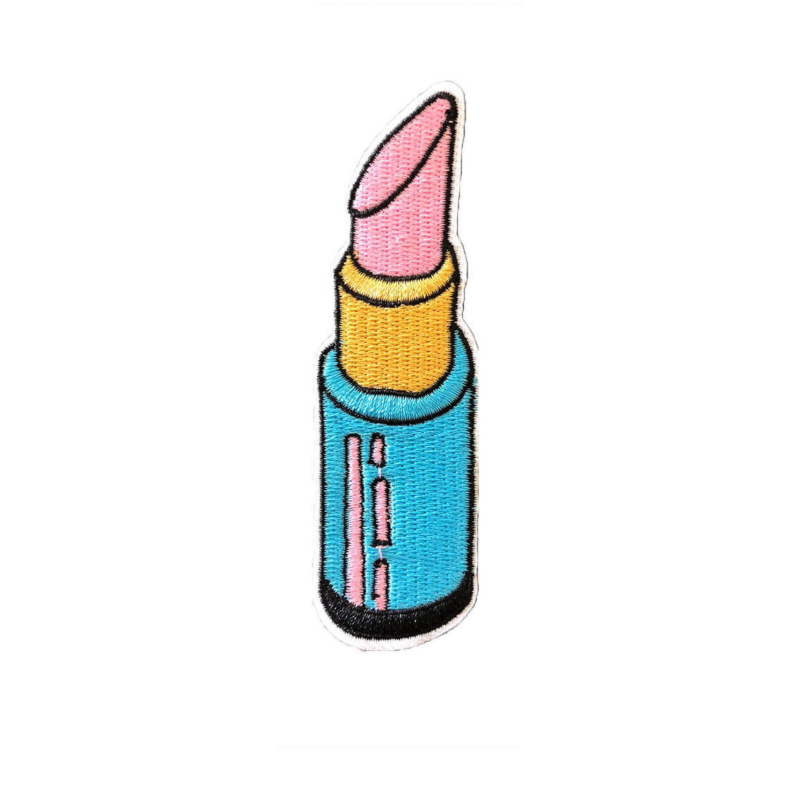 Fabstix Retro 80s Neon Pink UV Lip Stick Iron-on Patch - Etsy
