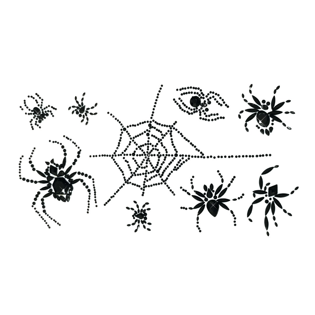 Wednesday's Wonders Black Widow Spider Web Individual Crystal Spider ...