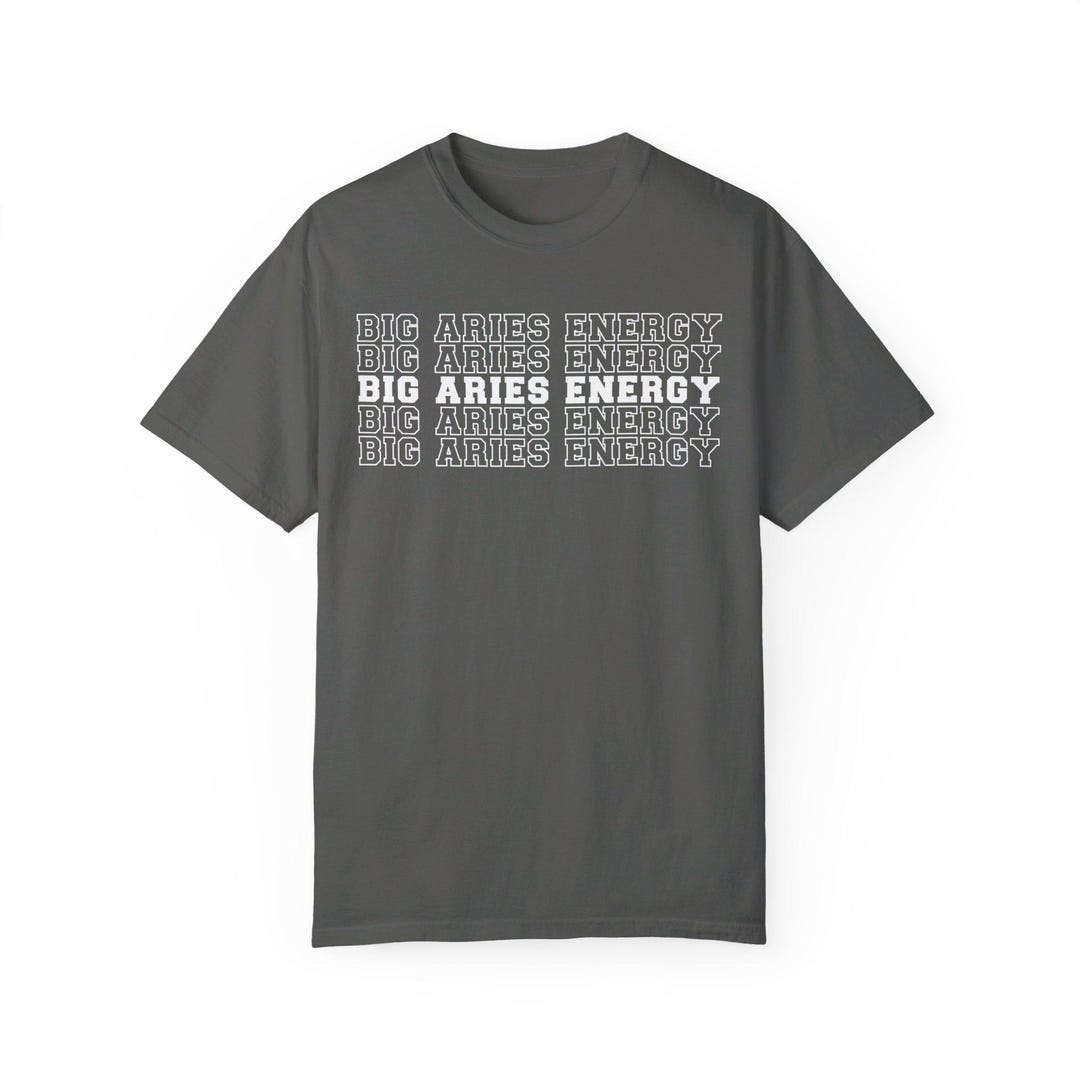 Big Aries Energy, Aries Zodiac Graphic Tee, Comfort Colors Tee, Retro ...