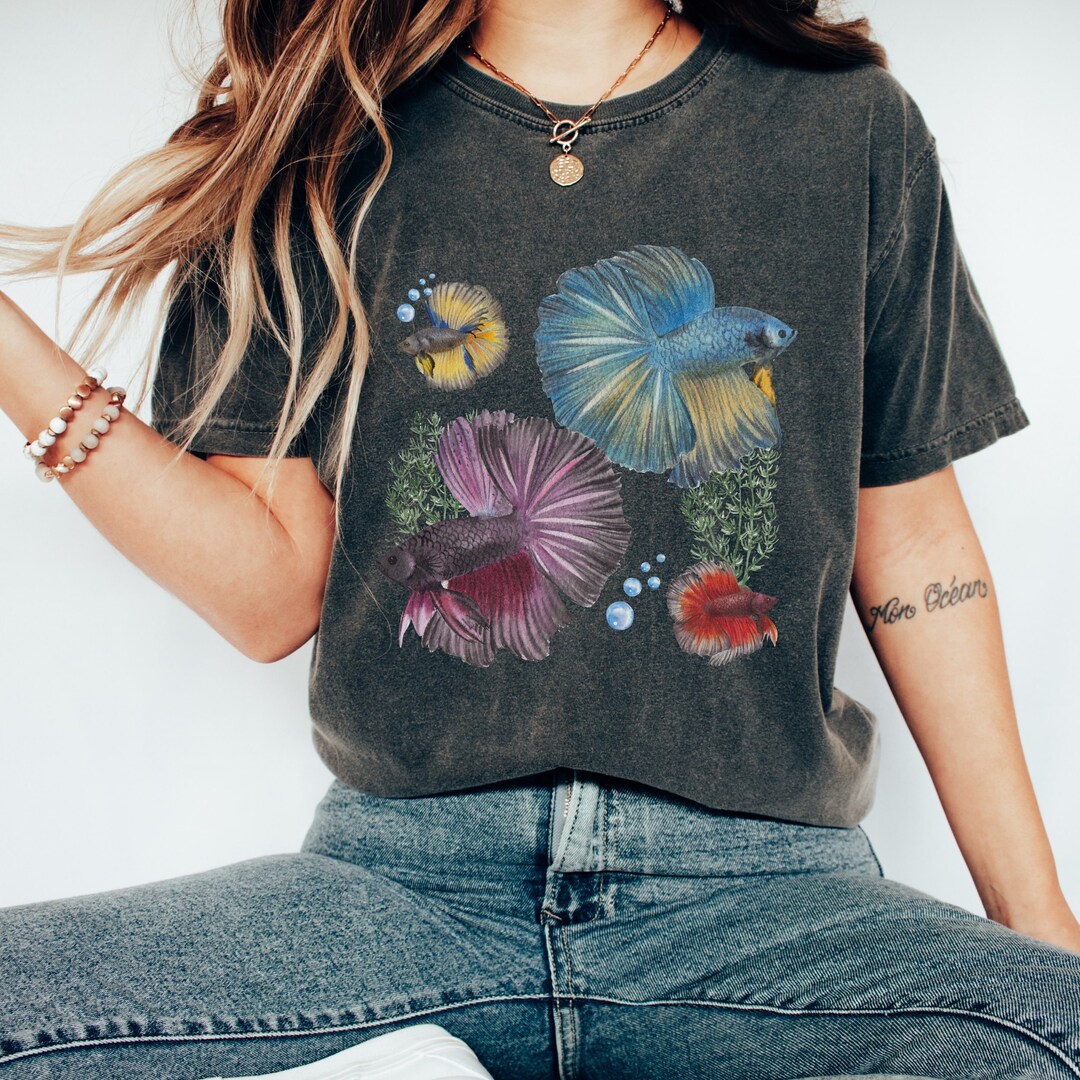 Betta Fish Shirt, Siamese Fighting Fish Tee Tshirt, Fish T-shirt, Betta ...