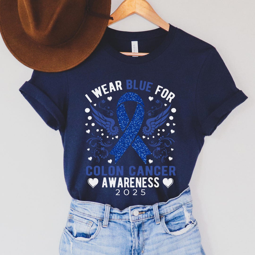 Colon Cancer Awareness Shirt, Colon Cancer Shirt, Colon Cancer Rainbow ...